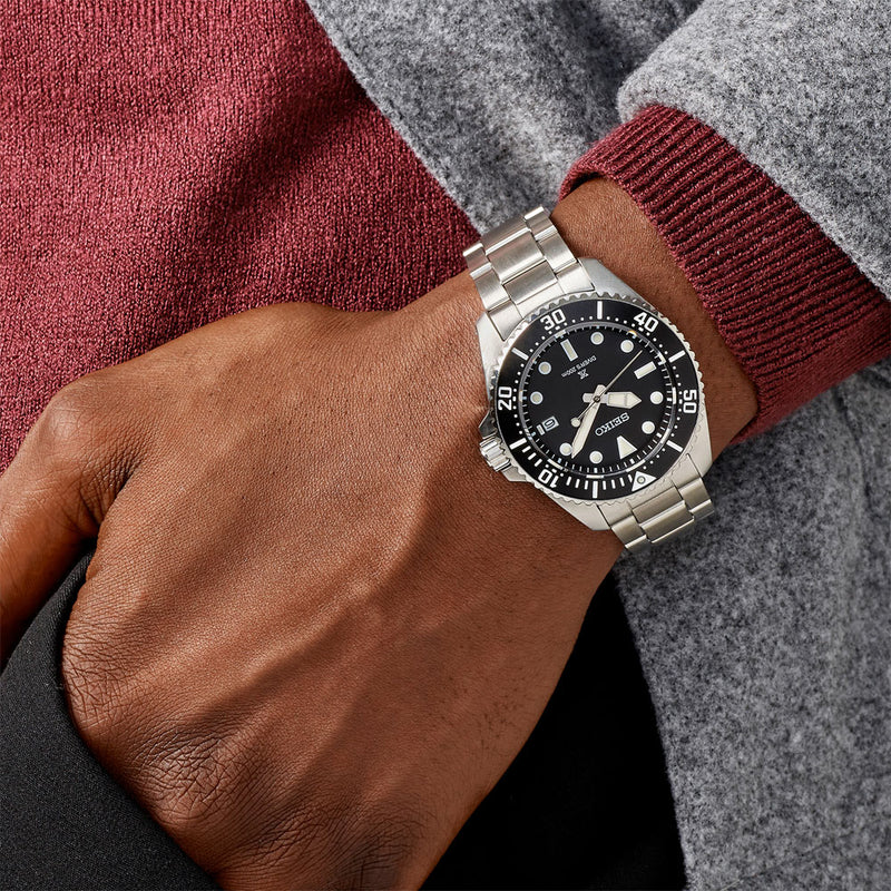 Seiko Prospex Solar Divers Pure Black Watch SNE597P1 – Quality Watch Shop